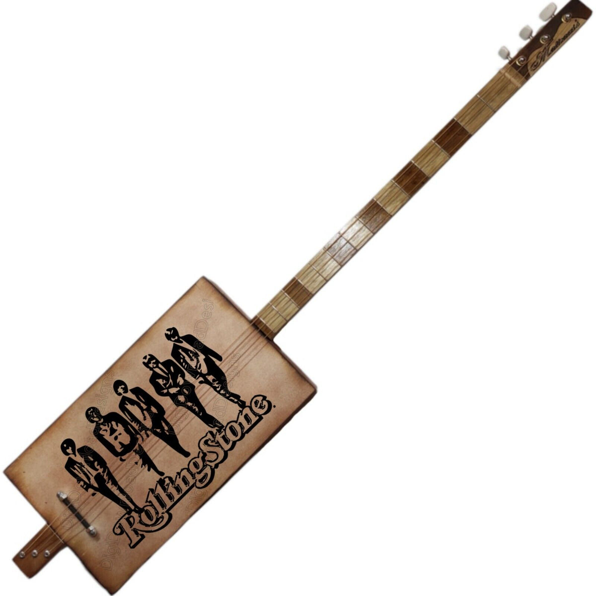 Rolling stones tribute 3tpv Cigar Box Guitar Matteacci's Made in Italy ...