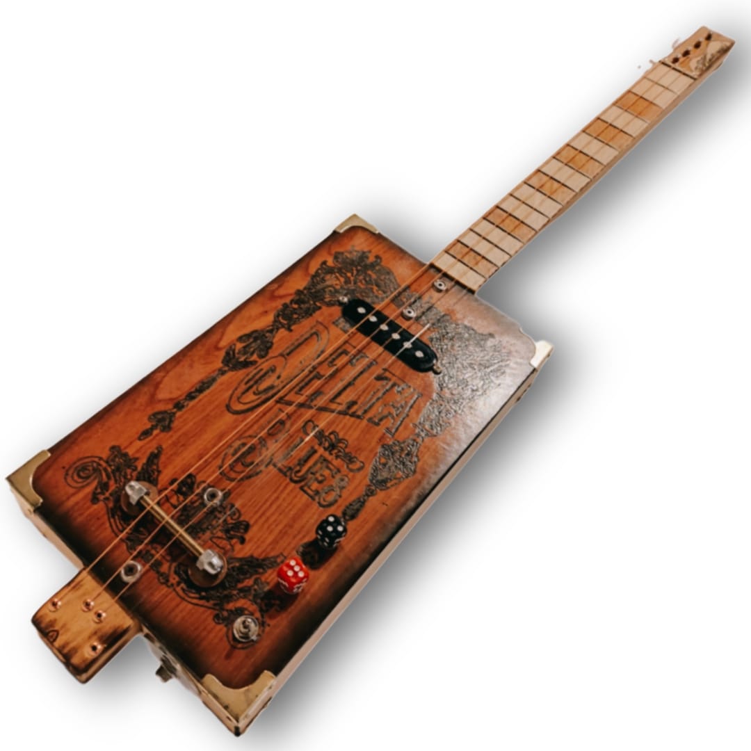 The Delta blues Cigar Box Guitar 4 strings Special G.P.S. By Robert Ma ...
